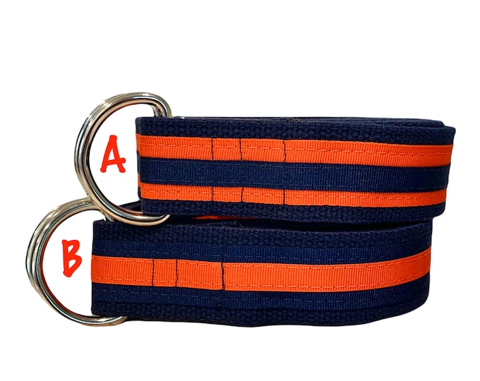 Striped Ribbon Belts / Collegiate Striped Belts / Orange Striped Belt ...