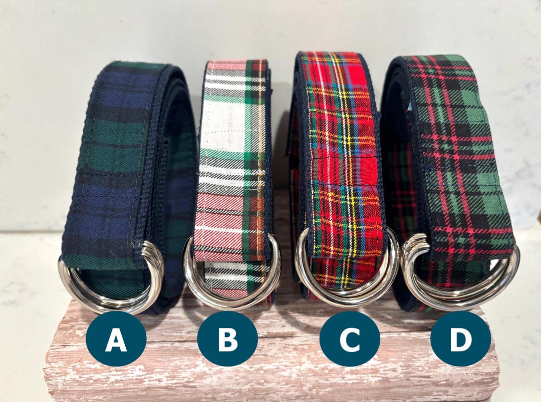 Mens Christmas Plaid Belt – Holiday Tartan D-ring Belt - Etsy