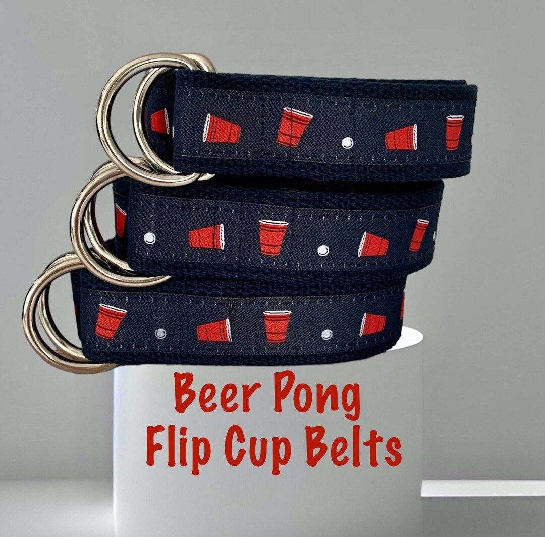 Beer Pong Ribbon Belt – Red Cup Drinking Game Belt - Etsy
