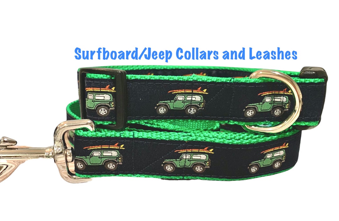 Surfboard / Jeep Collar and Leashes / Surfing Collar / Surfer Dogs ...