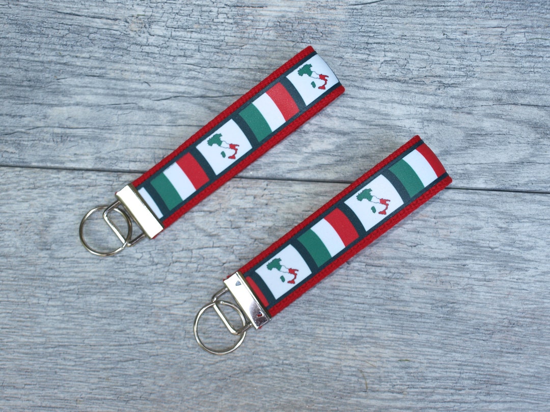 Italian Flag Key Fob / Italian Key Chain / Italian Wedding Favor ...