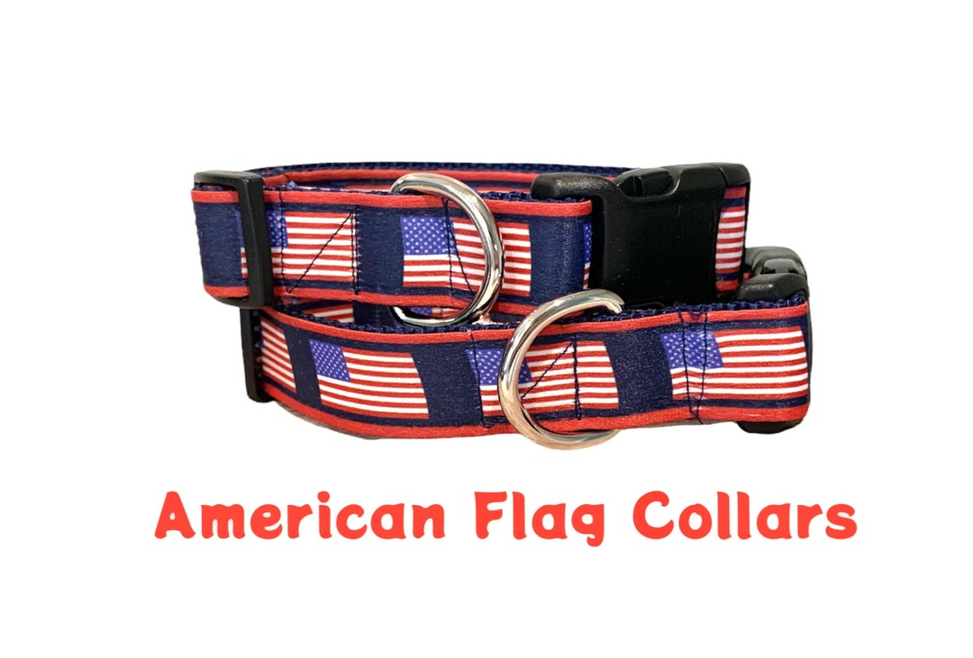 LIMITED S/M Only - American Flag Dog Collar / American Flag Collar ...