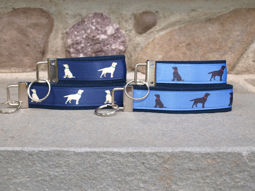 Labrador Key Fob / Labrador Keychain / Black Dog / Yellow Dog / Preppy ...