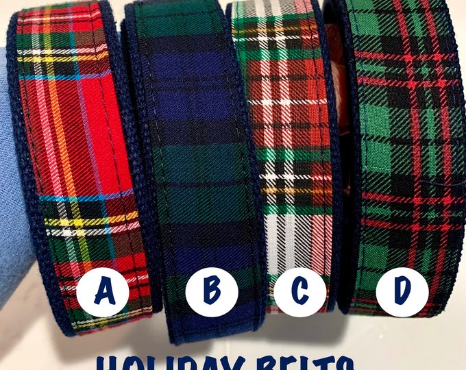 Christmas Plaid Belt for Men / Christmas Plaid Belt / Holiday Belt ...