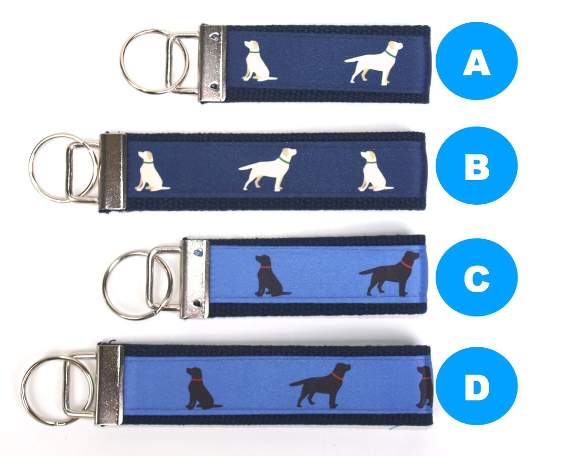 Labrador Key Fob / Labrador Keychain / Black Dog / Yellow Dog | Etsy