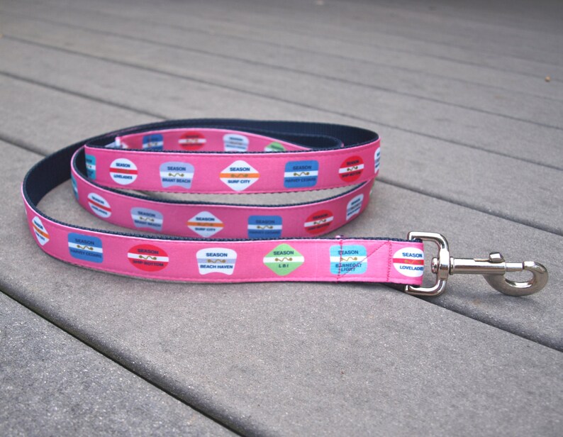 LBI Beach Badge Dog Leash Harvey Cedars Ship Bottom Surf - Etsy