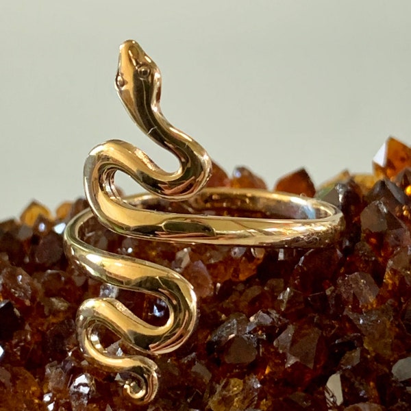 Gold Snake Ring - Etsy