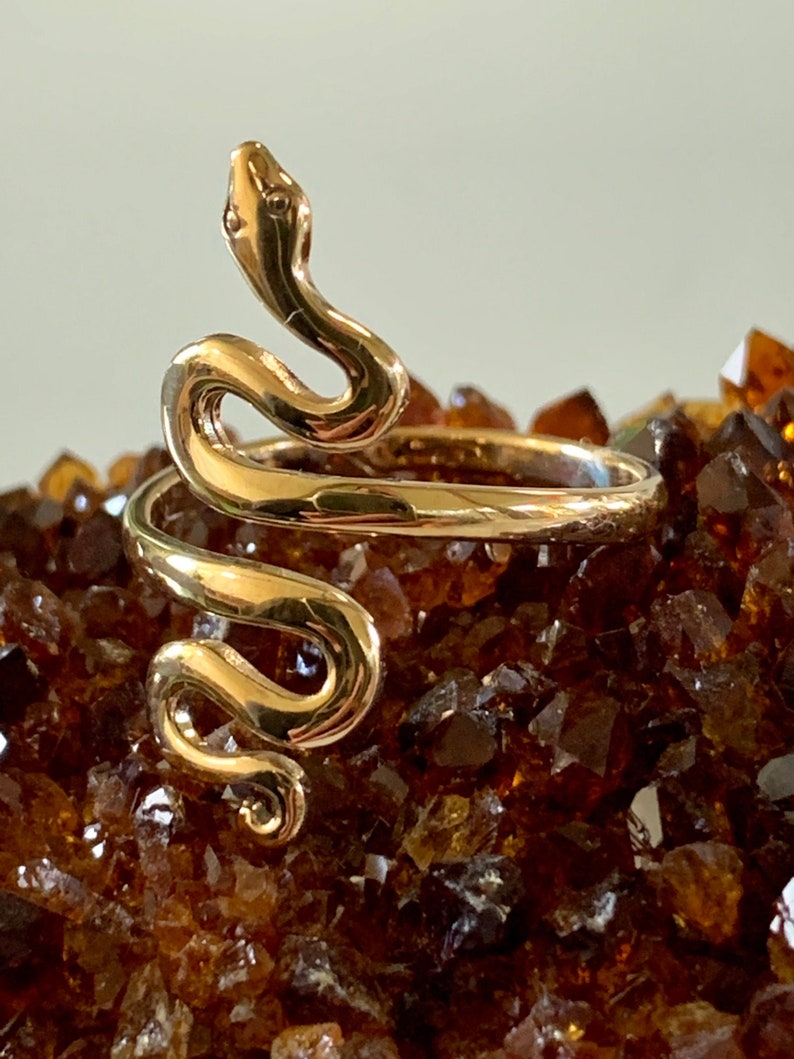 Snake Ring Gold Adjustable Snake Ring Snake Jewelry - Etsy