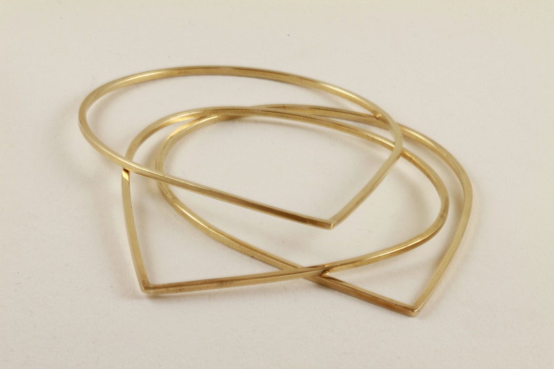 Stacking Bangles Gold Stacking Bracelets Tear Drop Bangles - Etsy