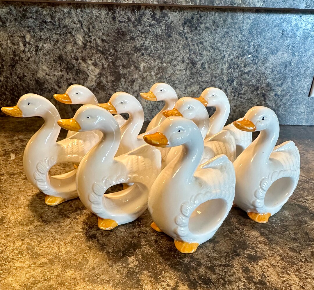 Vintage Geese Napkin Rings Set of Nine - Etsy
