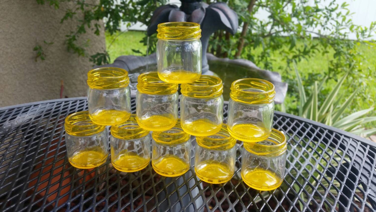 Mini Mason Jar Shot Glasses Set Of Ten Choose Colors Sunshine Yellow Wedding Favors Bachelorette
