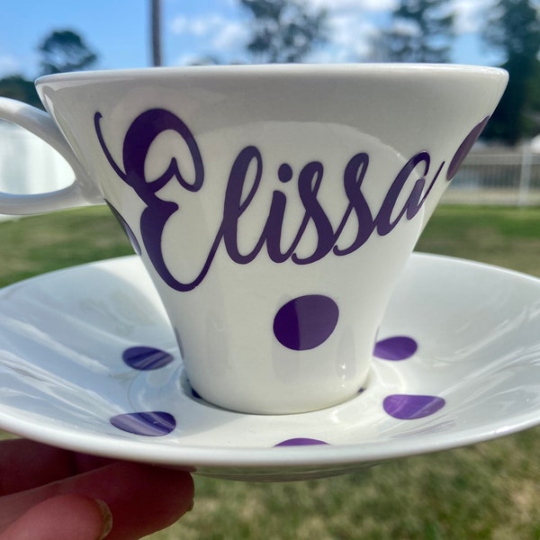 Purple Tea Cup - Etsy