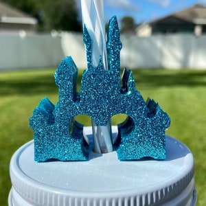 Cinderella Castle Straw Topper Vibrant Colors Choose Your - Etsy
