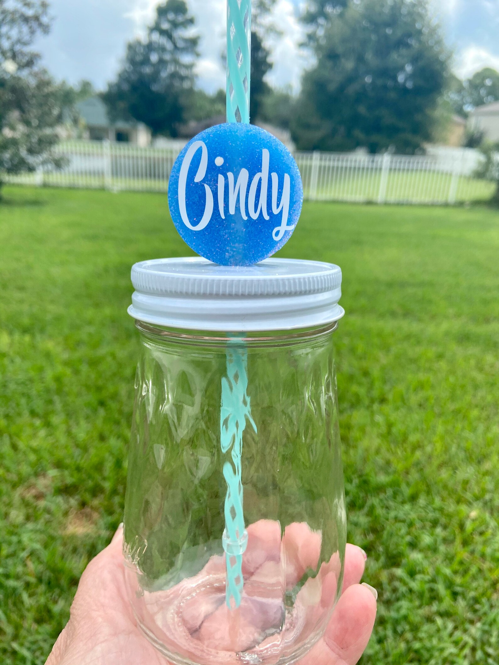 Personalized Glitter Straw Topper Choose your Straw Color | Etsy