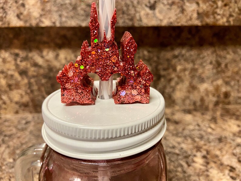 Cinderella Castle Straw Topper Vibrant Colors Choose Your | Etsy