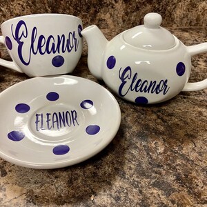 Personalized Tea Pot - 10oz Tea Pot - Choose Name and Color - Etsy
