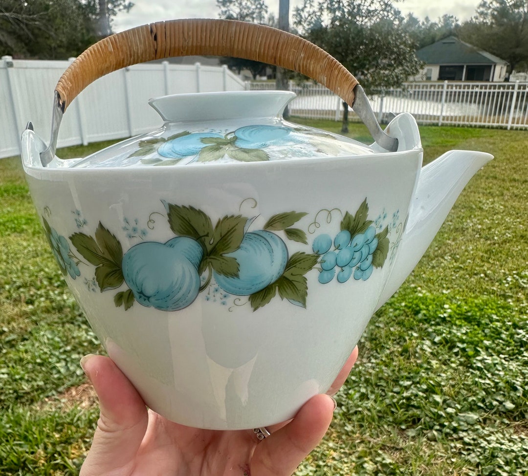 Japan Noritake Fruit and Floral Fine China Tea Pot - Japan Teapot ...