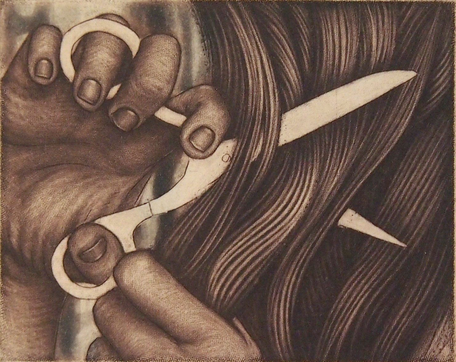 Severance - Tiny Unframed Etching/mezzotint Original Intaglio Print by ...