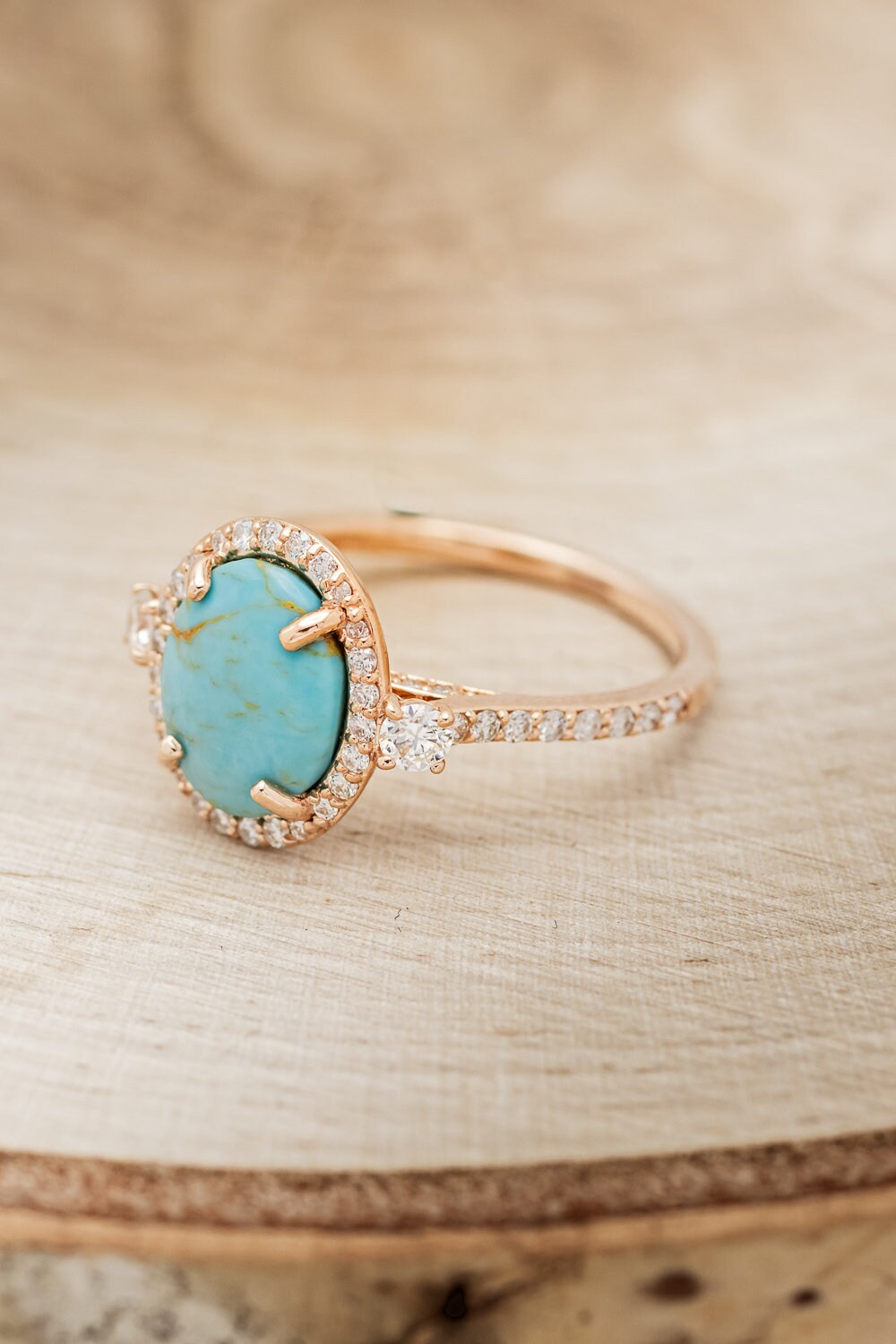 The kb Oval Turquoise Engagement Ring With | Etsy