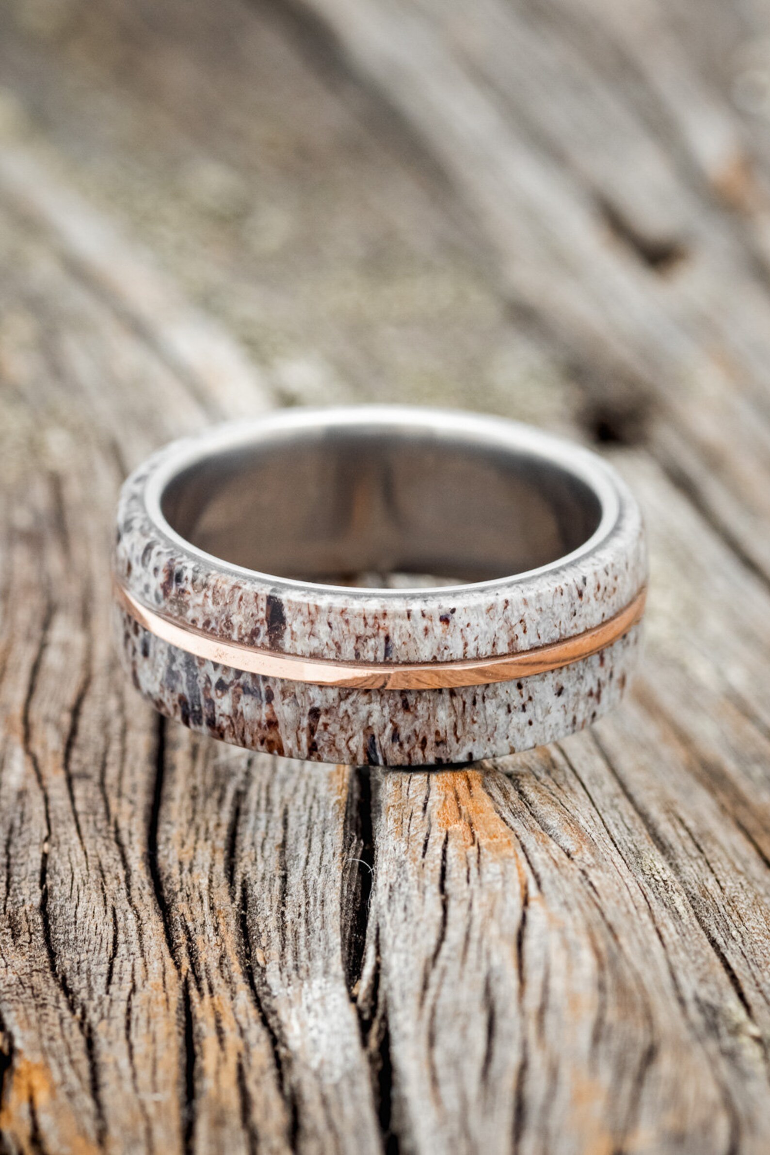 The golden Elk Antler & a 14K Gold Inlay Wedding - Etsy