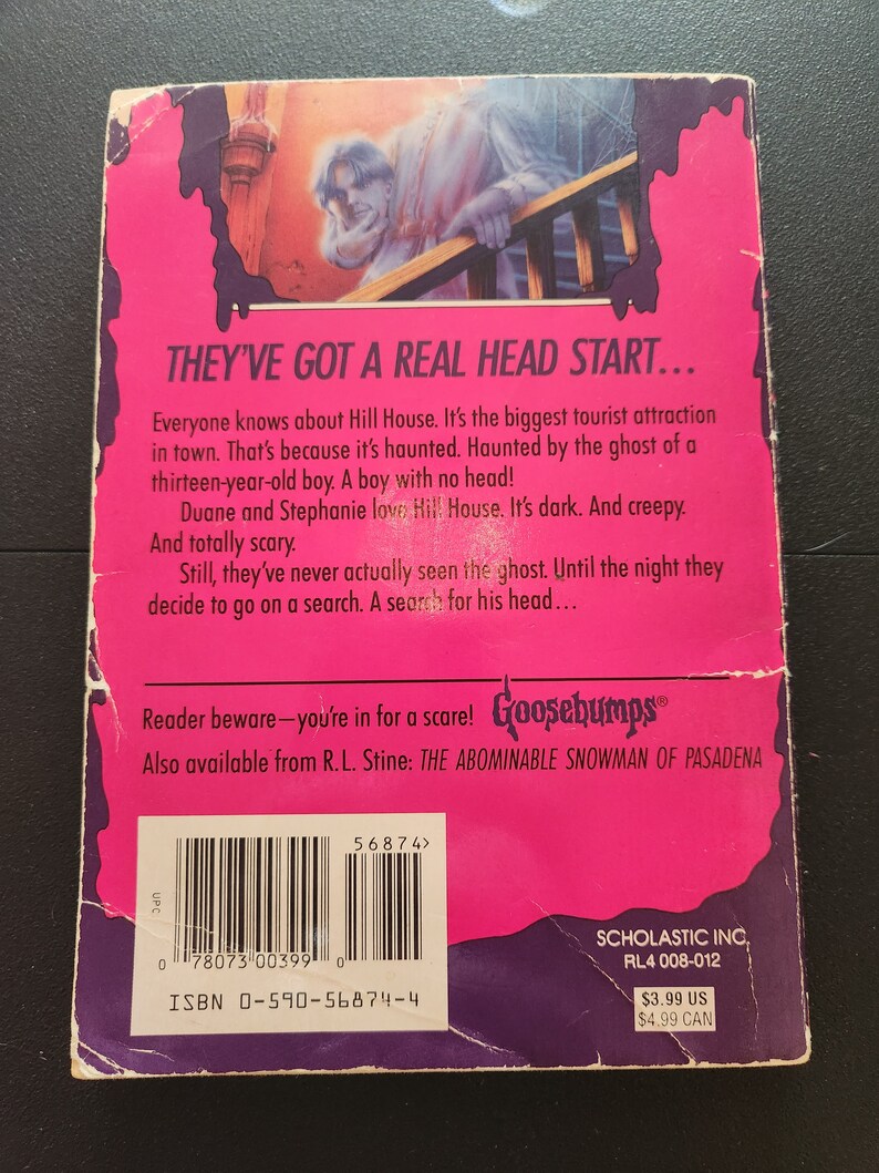 Goosebumps the Headless Ghost 1995 - Etsy