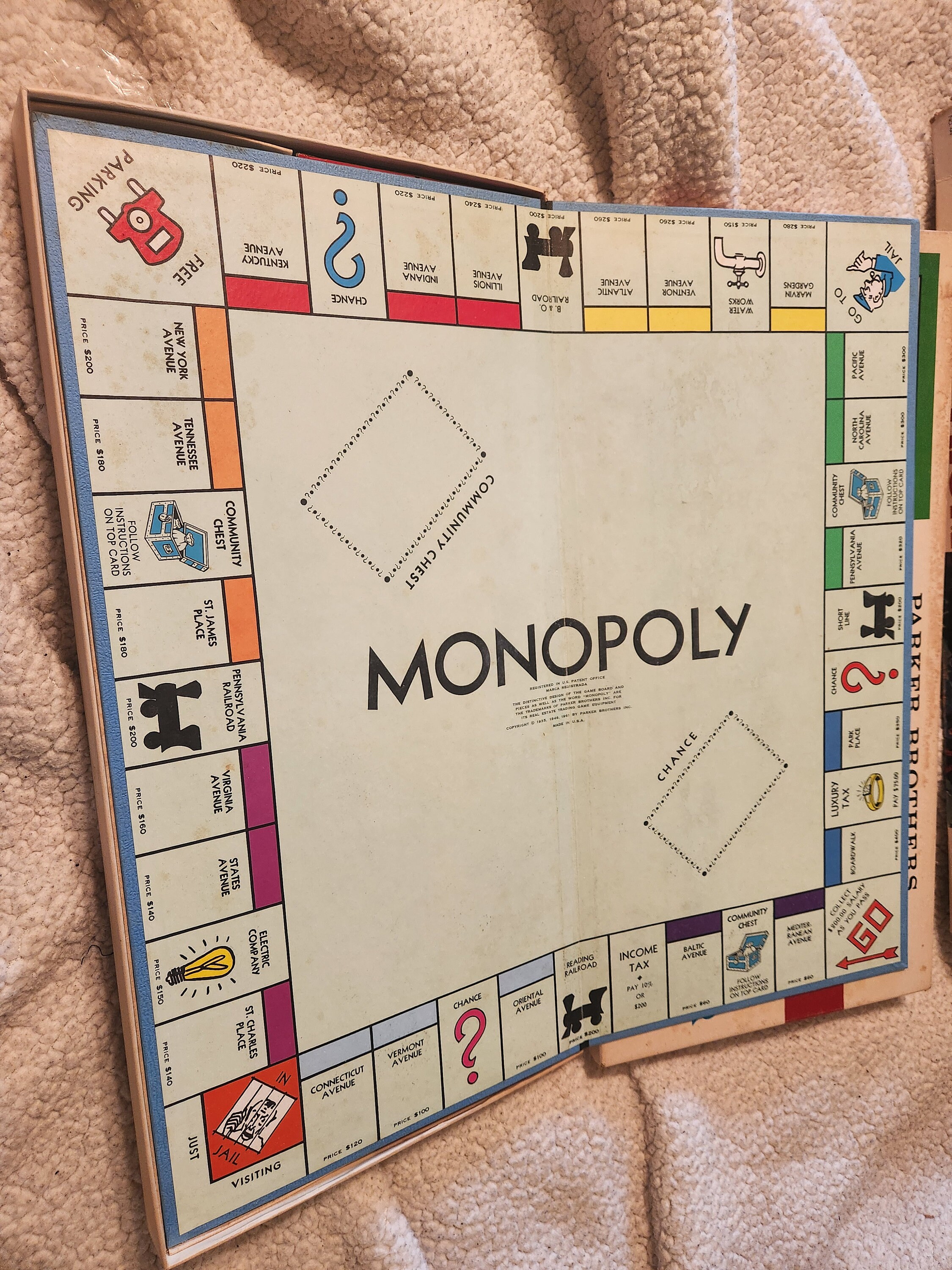1961 Vintage Monopoly Game - Etsy