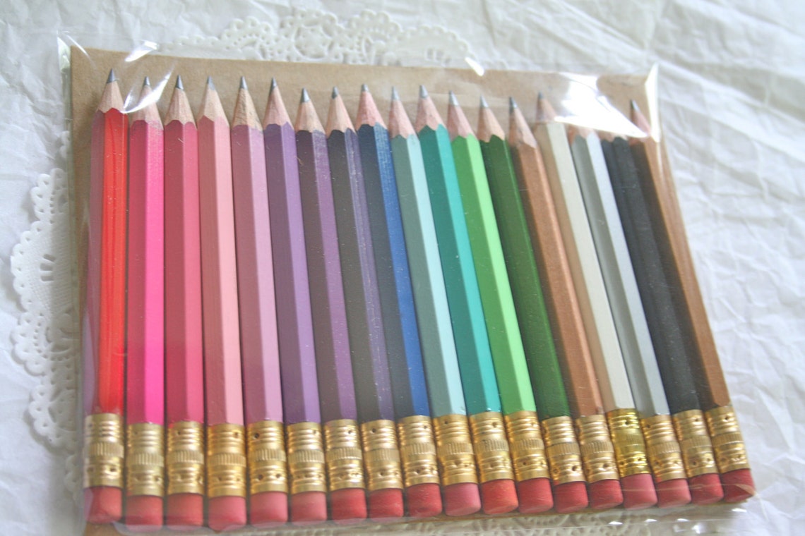 Mini Pencils Sampler Pack, 18 Colors - Etsy