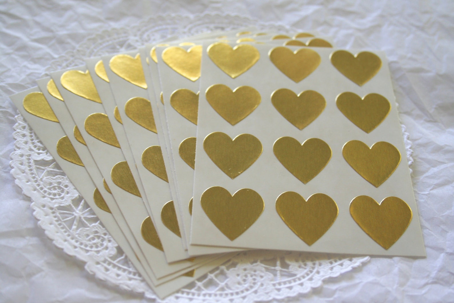 Large GOLD Heart Stickers 1.5 Sticker Seals 6 COLORS - Etsy 日本