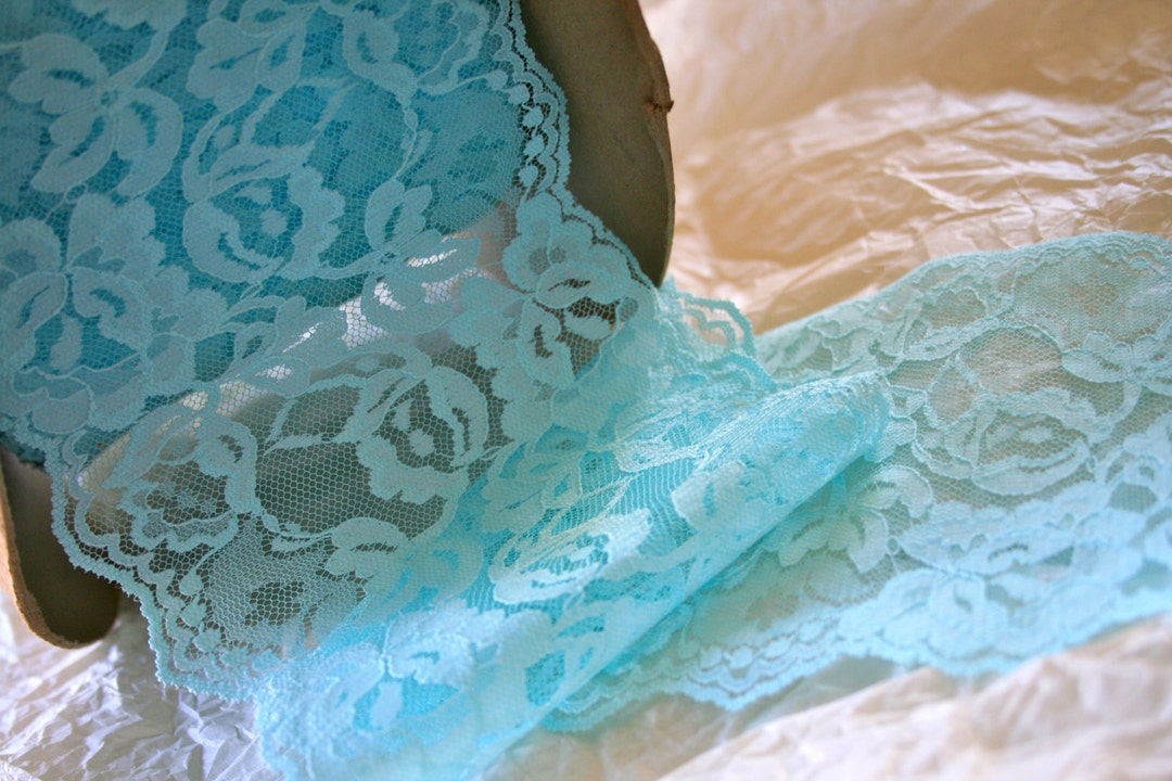 5" Wide Light Turquoise Blue Lace - Etsy