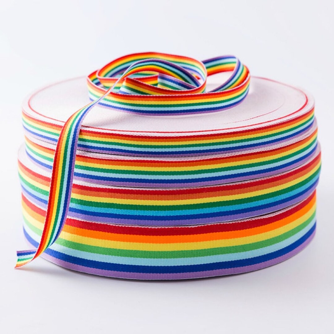 Rainbow Ribbon, 3 Yards, Grosgrain, Many Sizes - Etsy