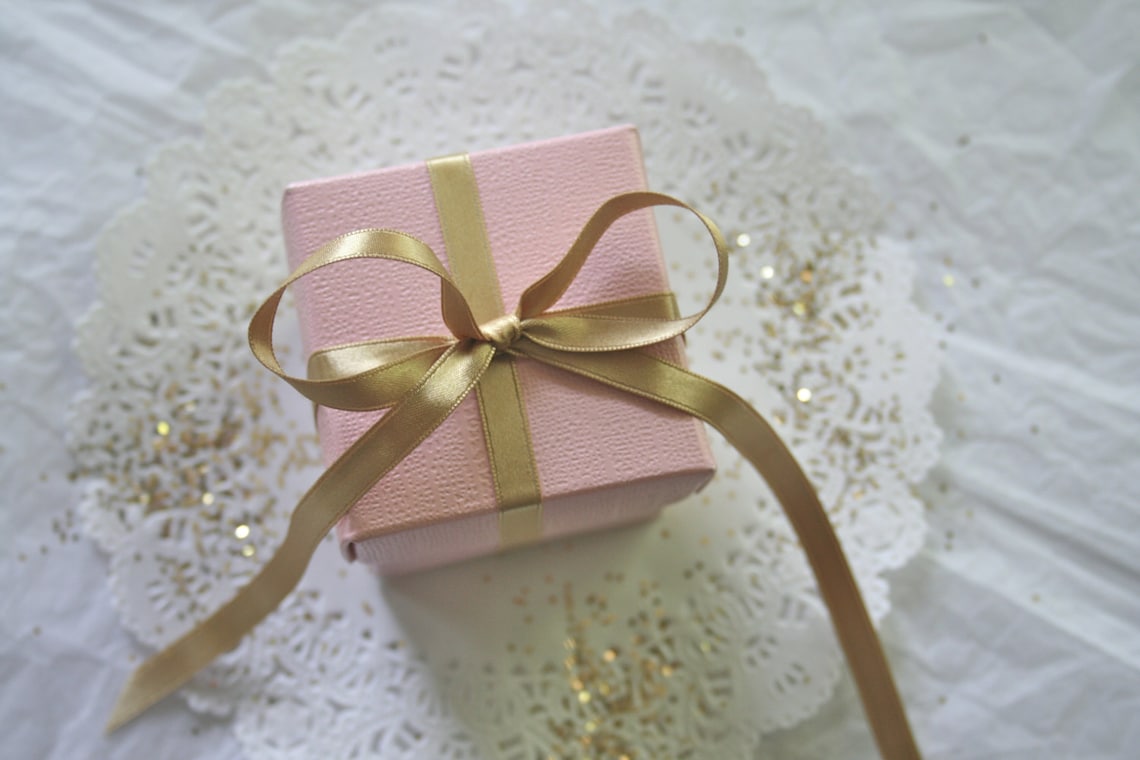 SOFT PINK Favor Boxes BULK With Luxury Satin Ribbon - Etsy