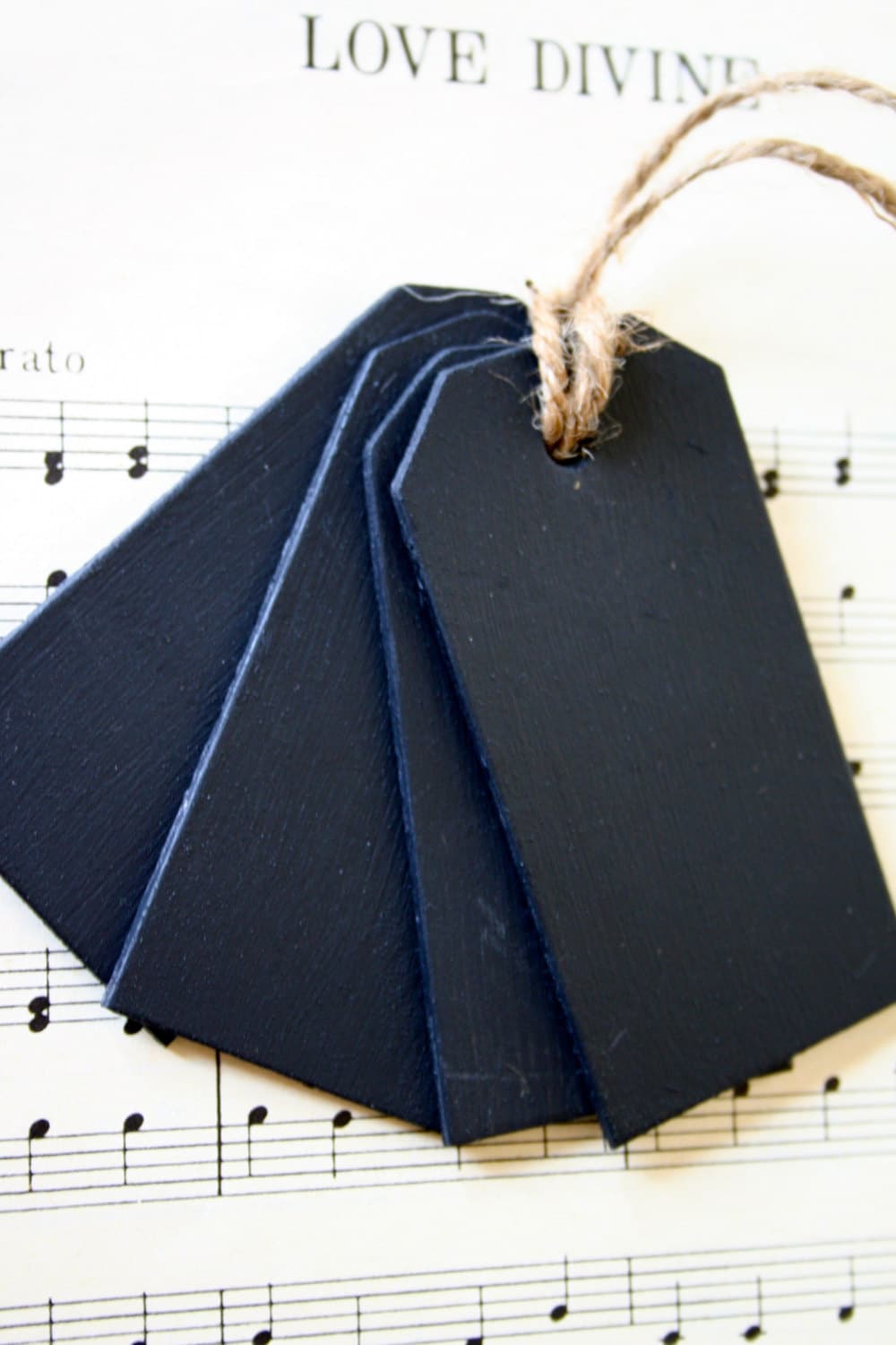 12 Chalkboard Wooden Tags, Large - Etsy