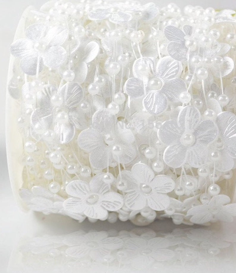 Pearls & Blooms String, Wedding Trim, Ribbon String - Etsy
