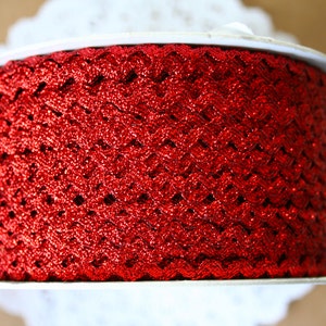 Metallic Red Ric Rac 1/4" - Etsy