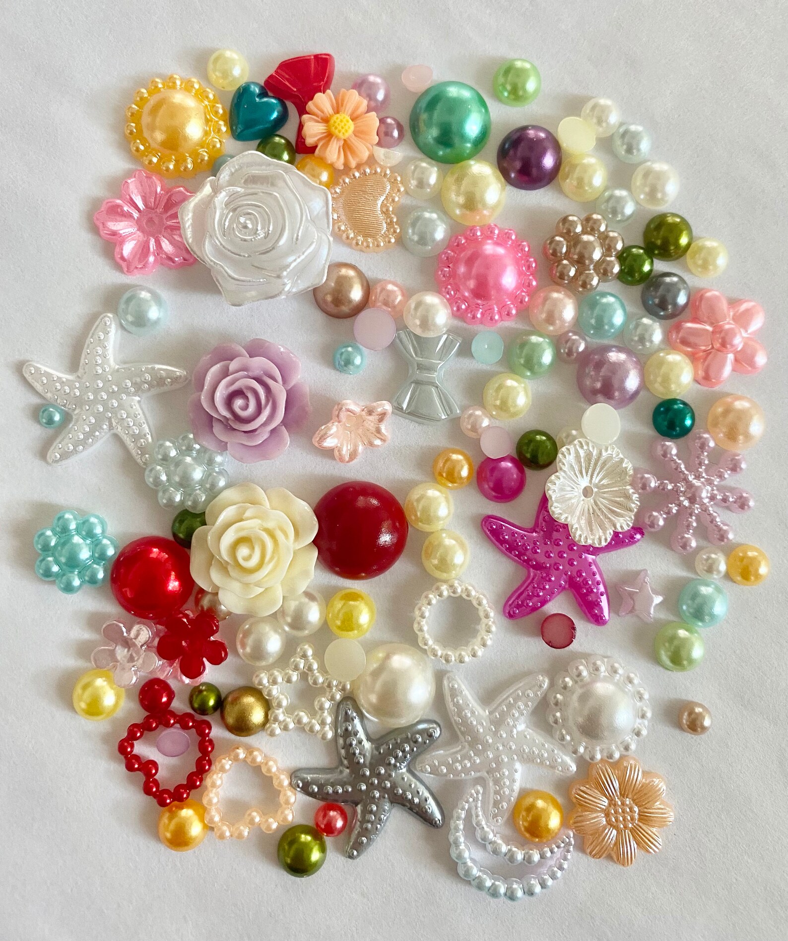 Flatback Cabochons Embellishments Random Mix | Etsy