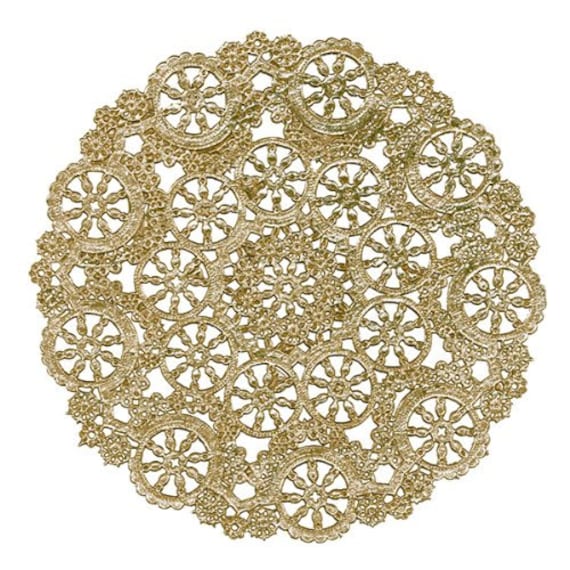 Medallion Doilies 4 or 5 8 Gold or Silver | Etsy