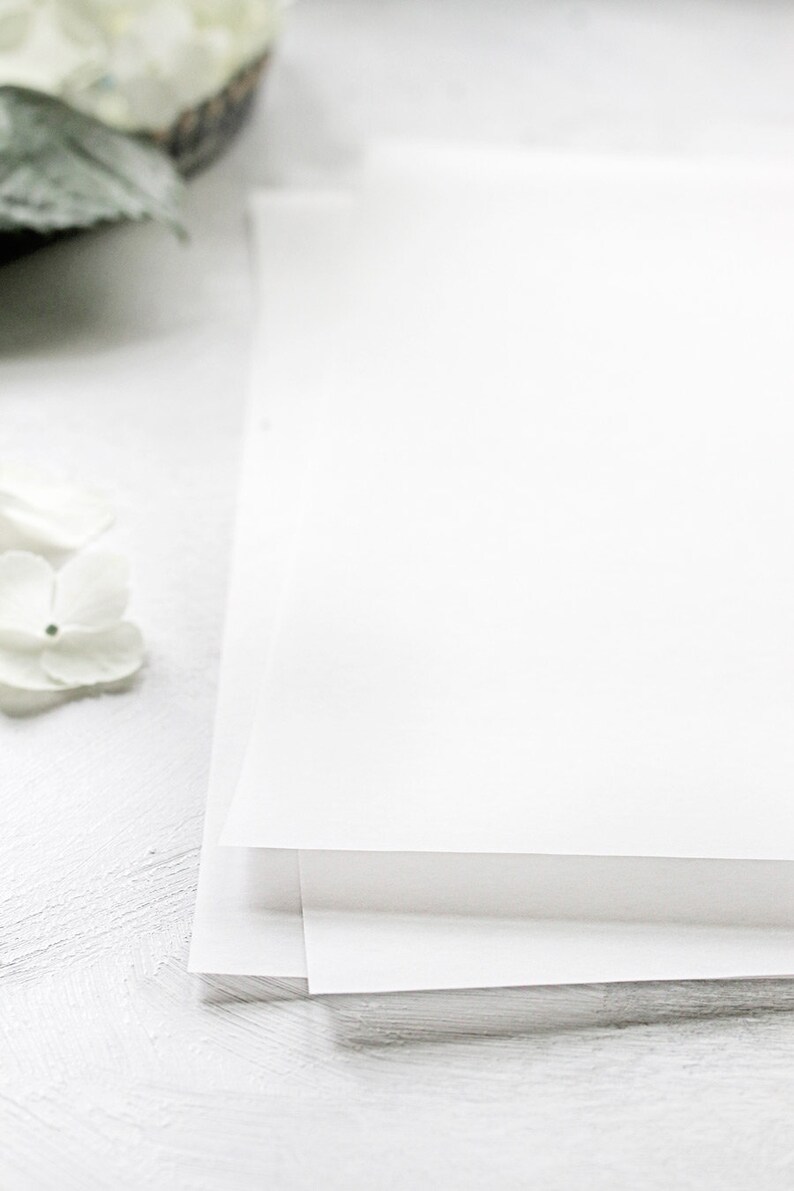 50 Vellum Translucent Sheets, 8.5 X 11 - Etsy