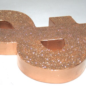 Glitter, ROSE GOLD Letters or Numbers, ANY Colors, Wedding or Party ...