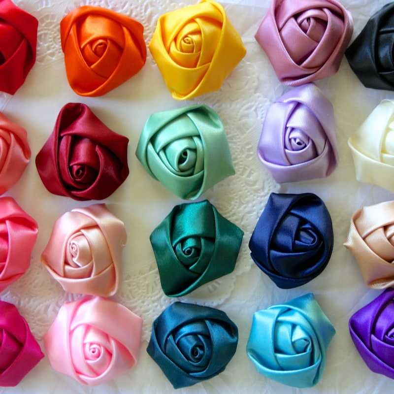 Satin Rosettes - Etsy