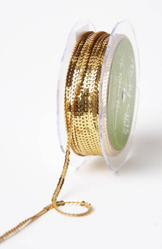 1/8 Sequin Ribbon Trim Single Strand String TEENY MINI | Etsy