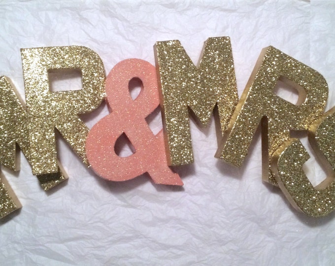 Glitter, GLITTER Letters Props, WEDDING Decor, Any Colors, Priced per ...