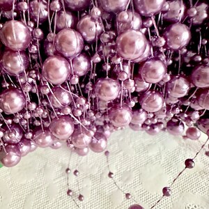 Pearls Beads on Fishline, Ribbon String, Floral Trim, Veils, Wedding - Etsy