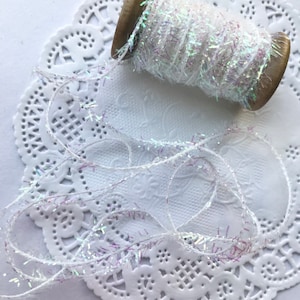 Tinsel Twine String Metallic GOLD SILVER WHITE Red | Etsy