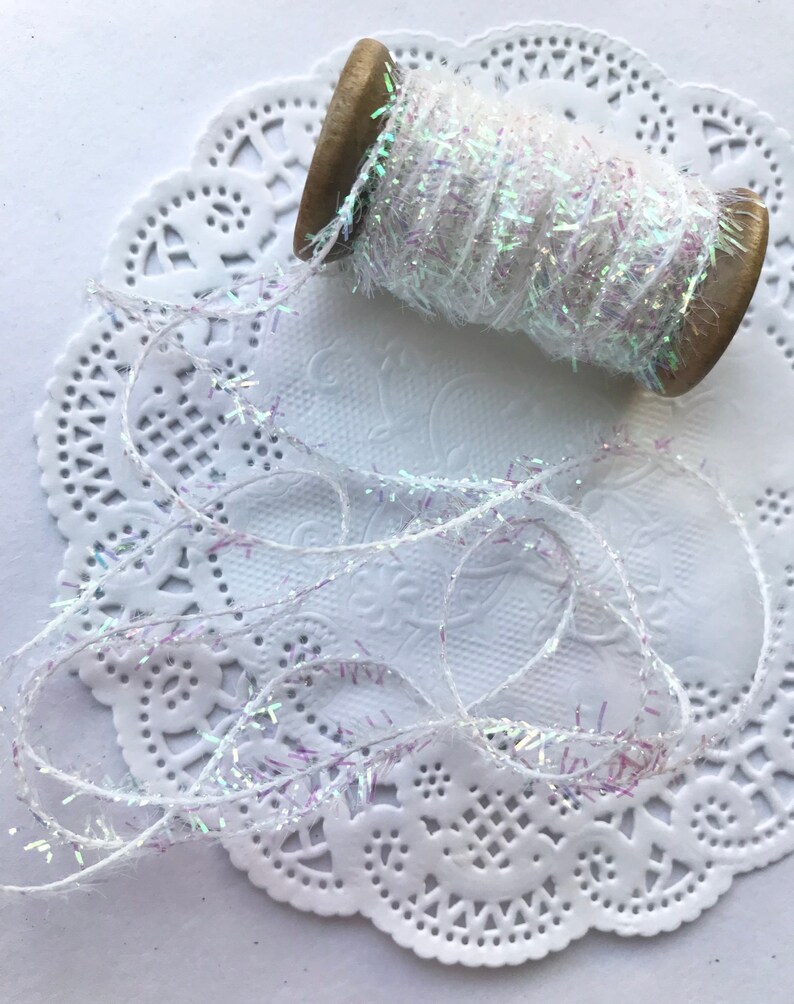 Tinsel Twine String Metallic GOLD SILVER WHITE Red | Etsy