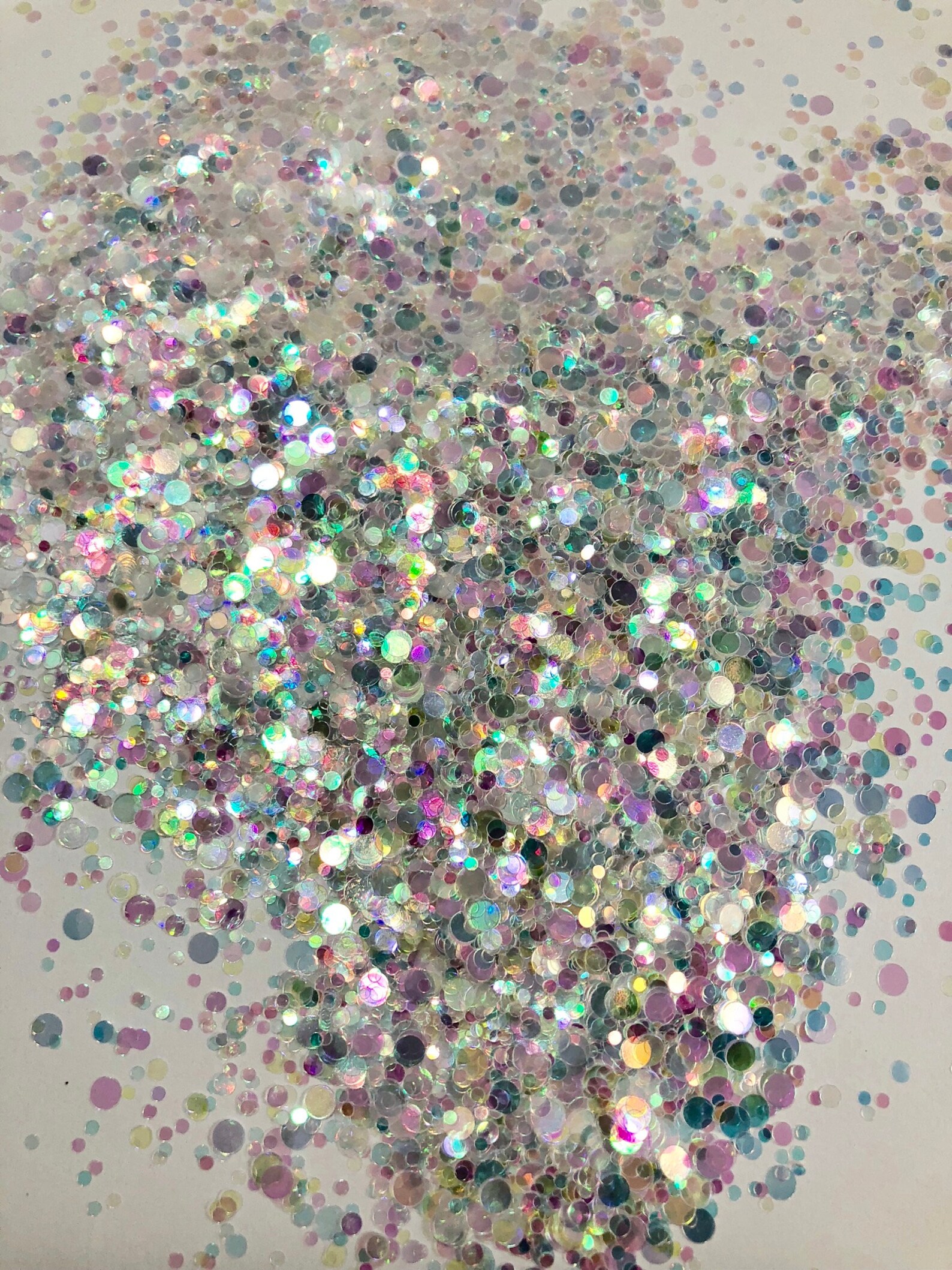 Rainbow Dots Iridescent Glitter: Cosmetic Craft Glitter Mix - Etsy