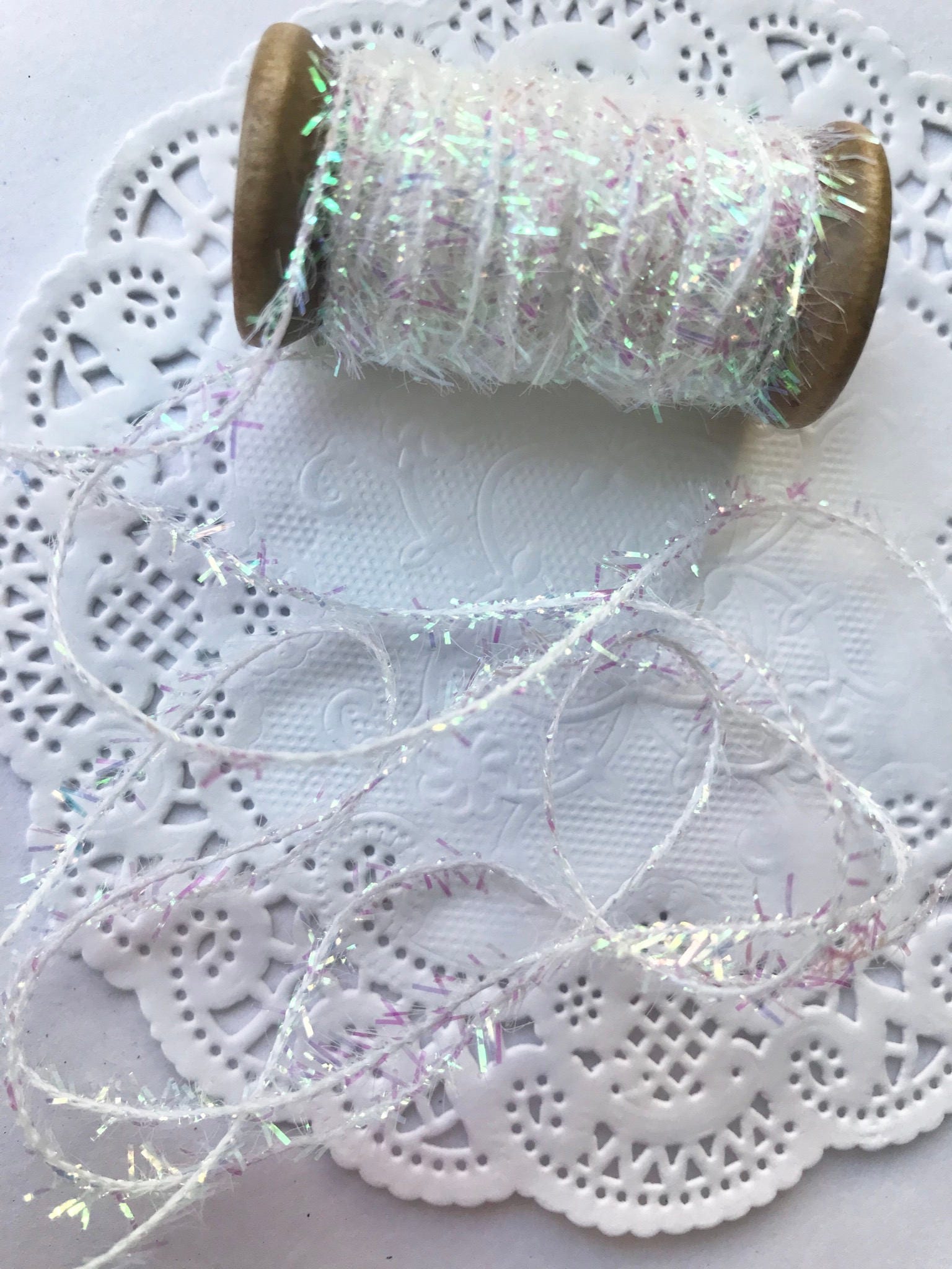 Tinsel Twine String Metallic GOLD SILVER WHITE Red - Etsy Canada