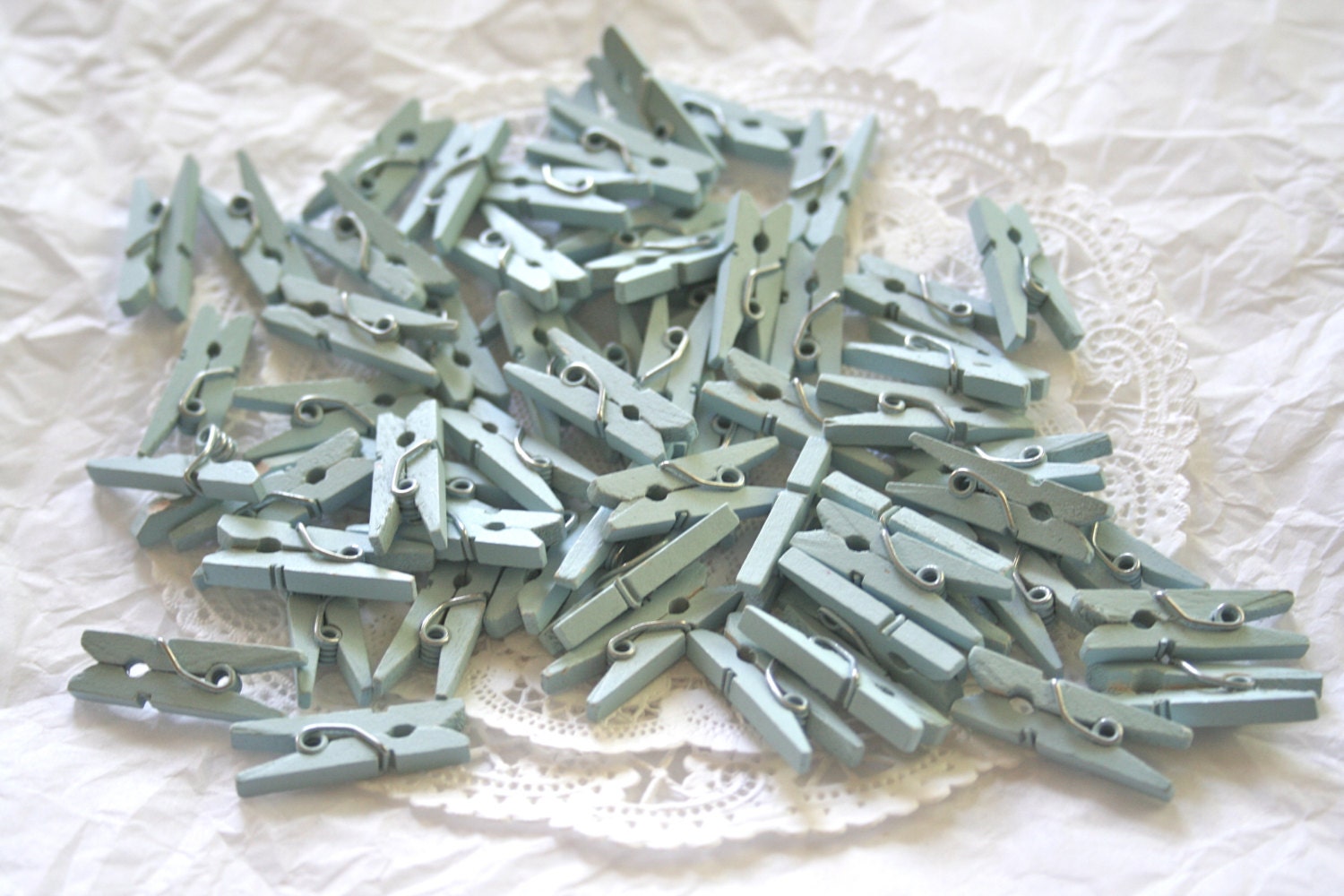 50 BABY BLUE Mini Clothespins and 10 COLOR Choices - Etsy
