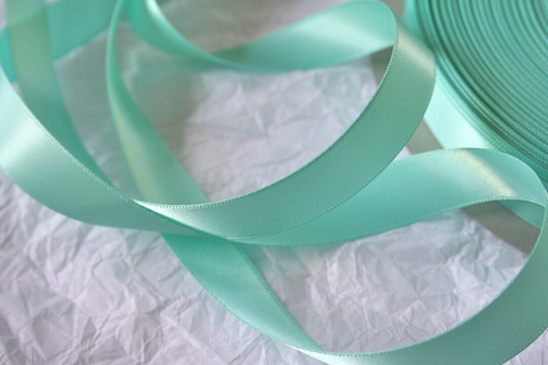 100 Yard 3/8" Roll of Robin's Egg Double Satin Ribbon - Etsy