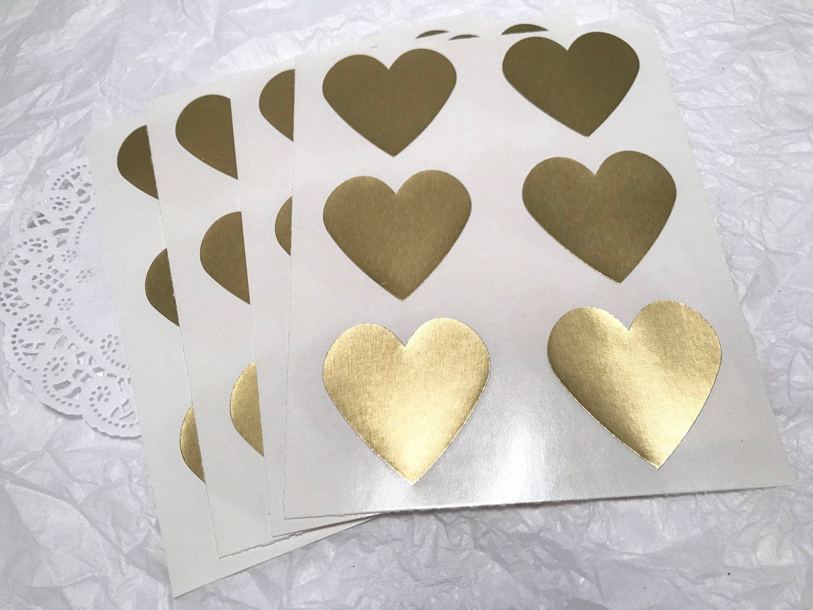 Large GOLD Heart Stickers 1.5 Sticker Seals 6 COLORS - Etsy 日本