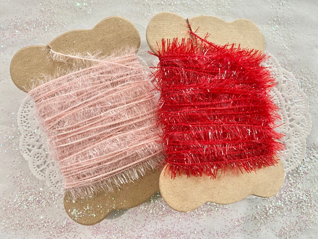 TWINE, ASSORTED COLORS Tinsel, Clear Sparkly Trim, Transparent ...